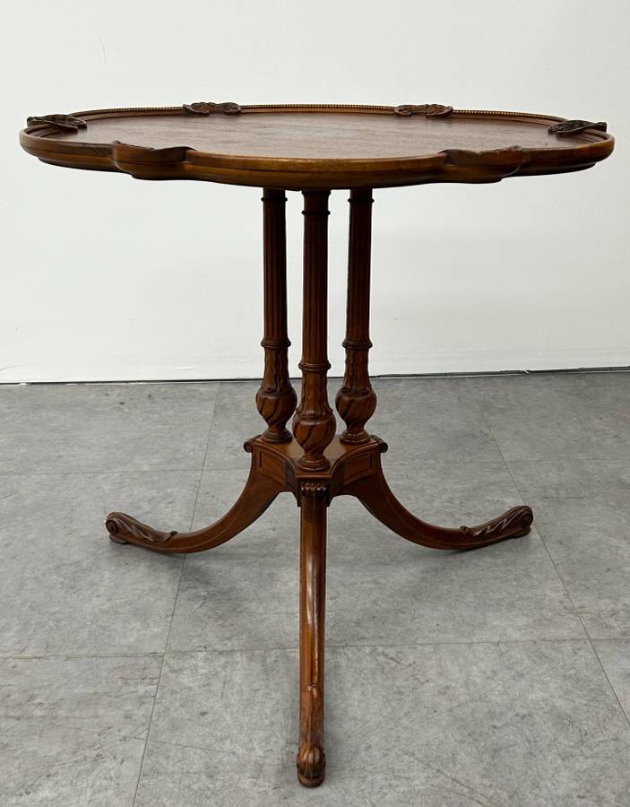 Antique Pie Crust End Table – Split Level Modern