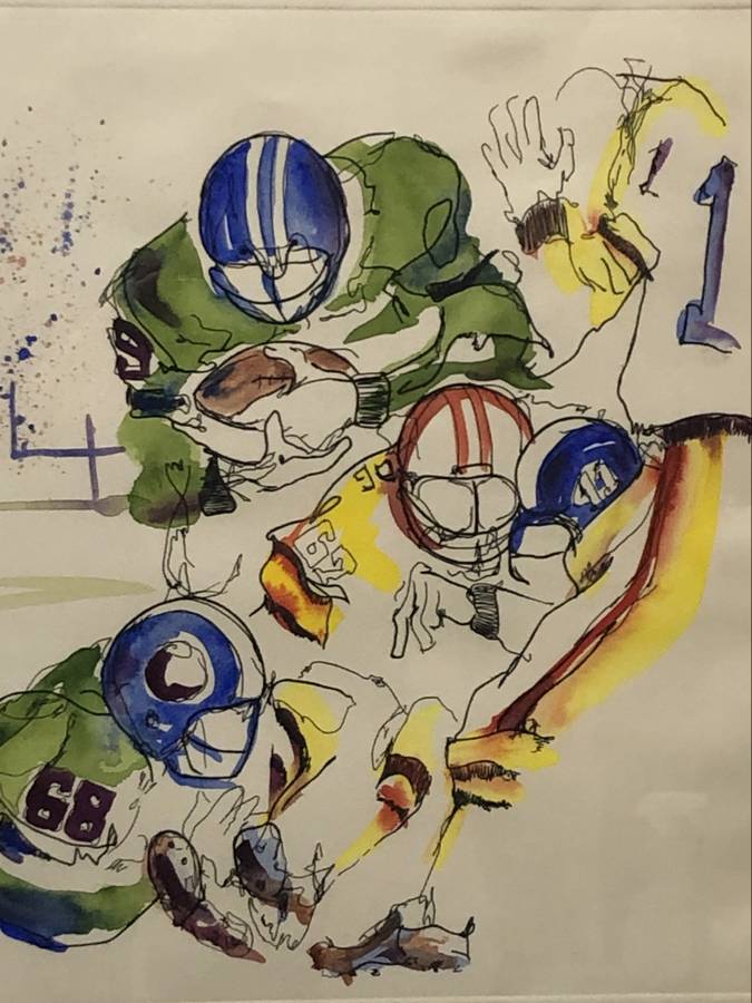 Football Players by Harris – Split Level Modern